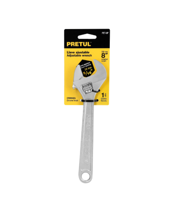LLAVE AJUSTABLE (PERICO) 8" CROMADA (PRETUL) - Quality Tools Bogota